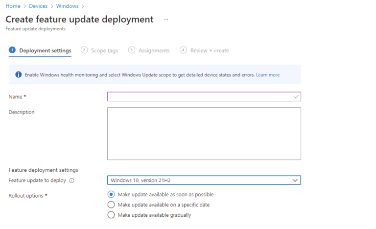 Microsoft Intune Update Ringe konfigurieren - TASTE-OF-IT