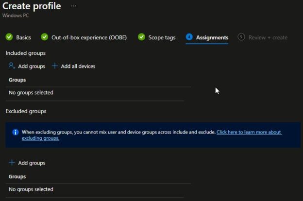 Microsoft Intune Deployment Profil erstellen - TASTE-OF-IT