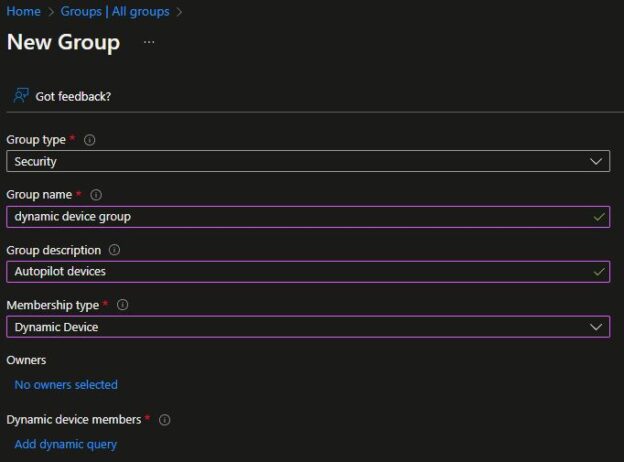 Microsoft Intune dynamic Autopilot device group erstellen - TASTE-OF-IT
