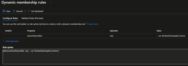 Microsoft Intune dynamic Autopilot device group erstellen - TASTE-OF-IT