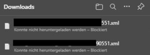 Microsoft Edge XML Download erlauben - TASTE-OF-IT